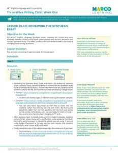 Marco Learning’s Free AP® English Language Three-Week Writing Clinic ...