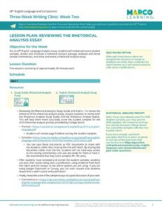 Marco Learning’s Free AP® English Language Three-Week Writing Clinic ...