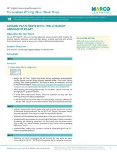 Marco Learning's Free AP® English Literature Three-Week Writing Clinic ...