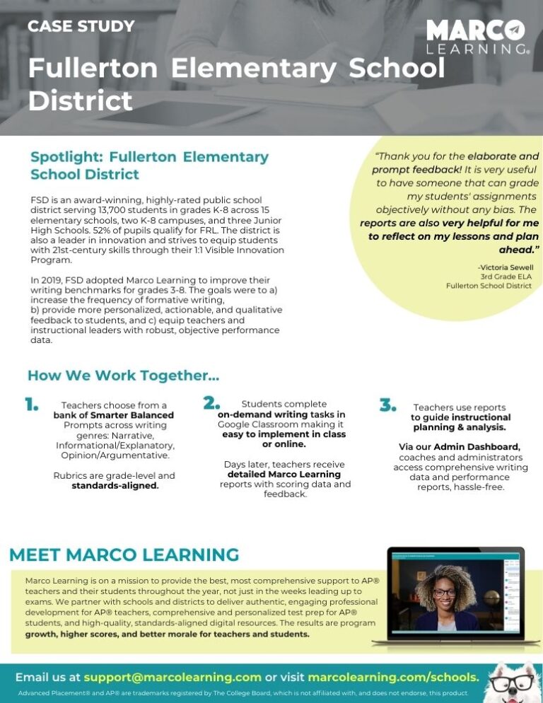 Student Writing Support – Marco Learning